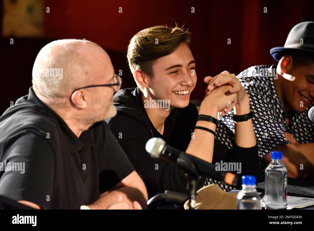 Phil Collins, left, and Nic Collins judge the Little Dreams Foundation ...