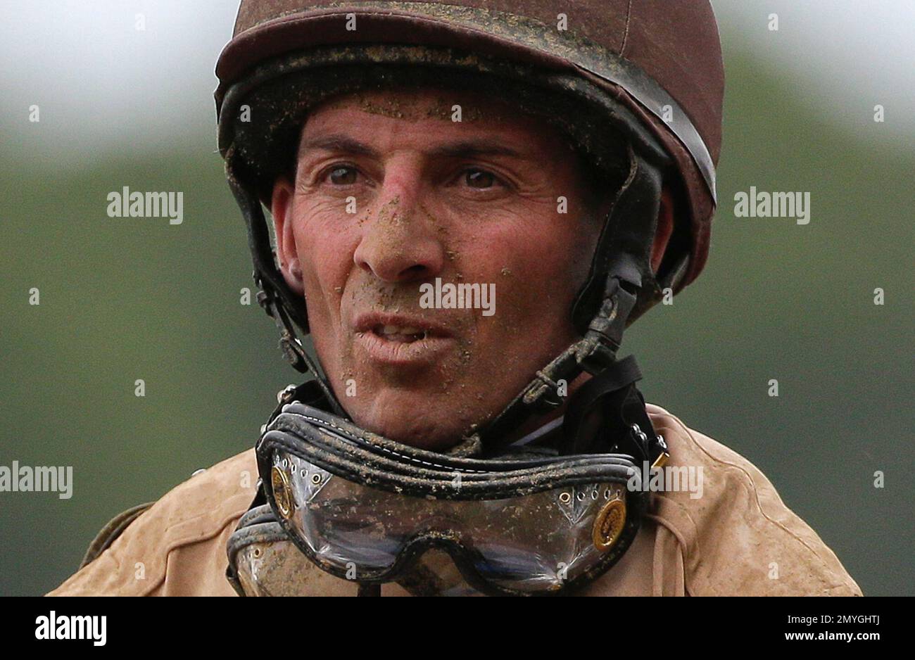 Jockey Aaron Gryder guides Neck 'n Neck off the track after competing ...