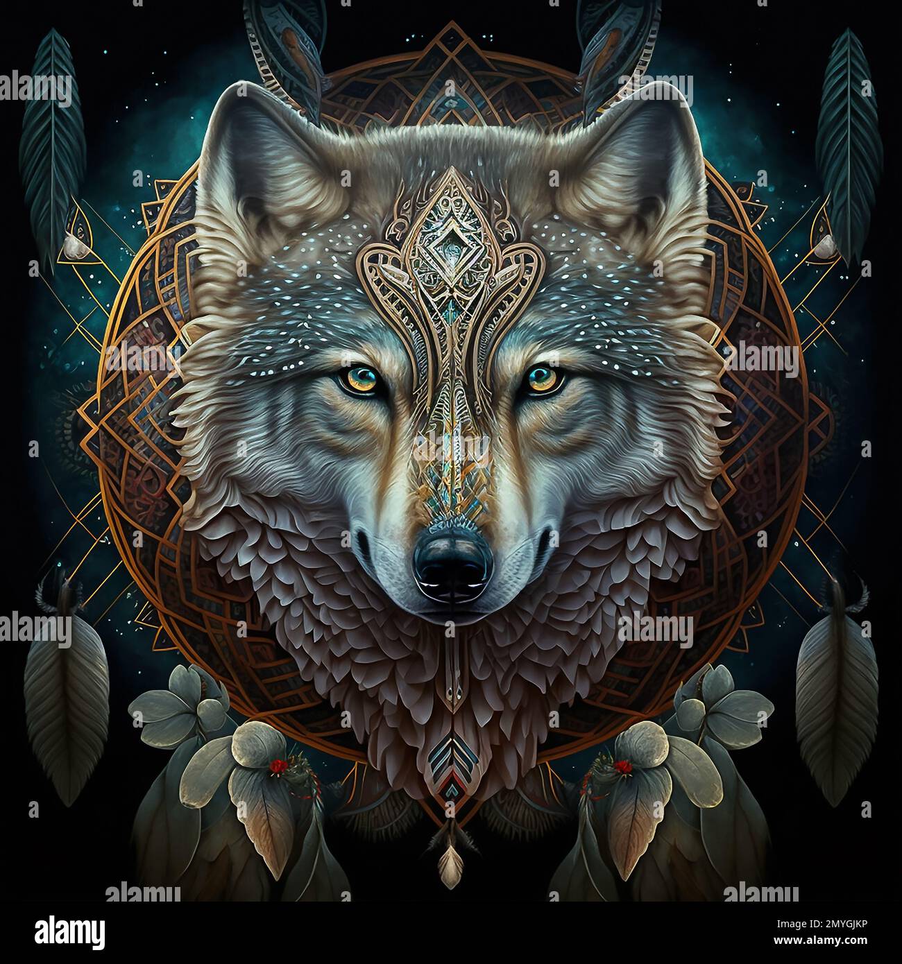 Ai generated wolf hi-res stock photography and images - Alamy