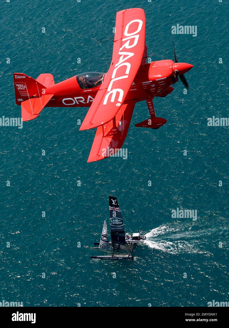 Aerobatic pilot Sean D. Tucker flies in the two-seat Oracle Extra ...