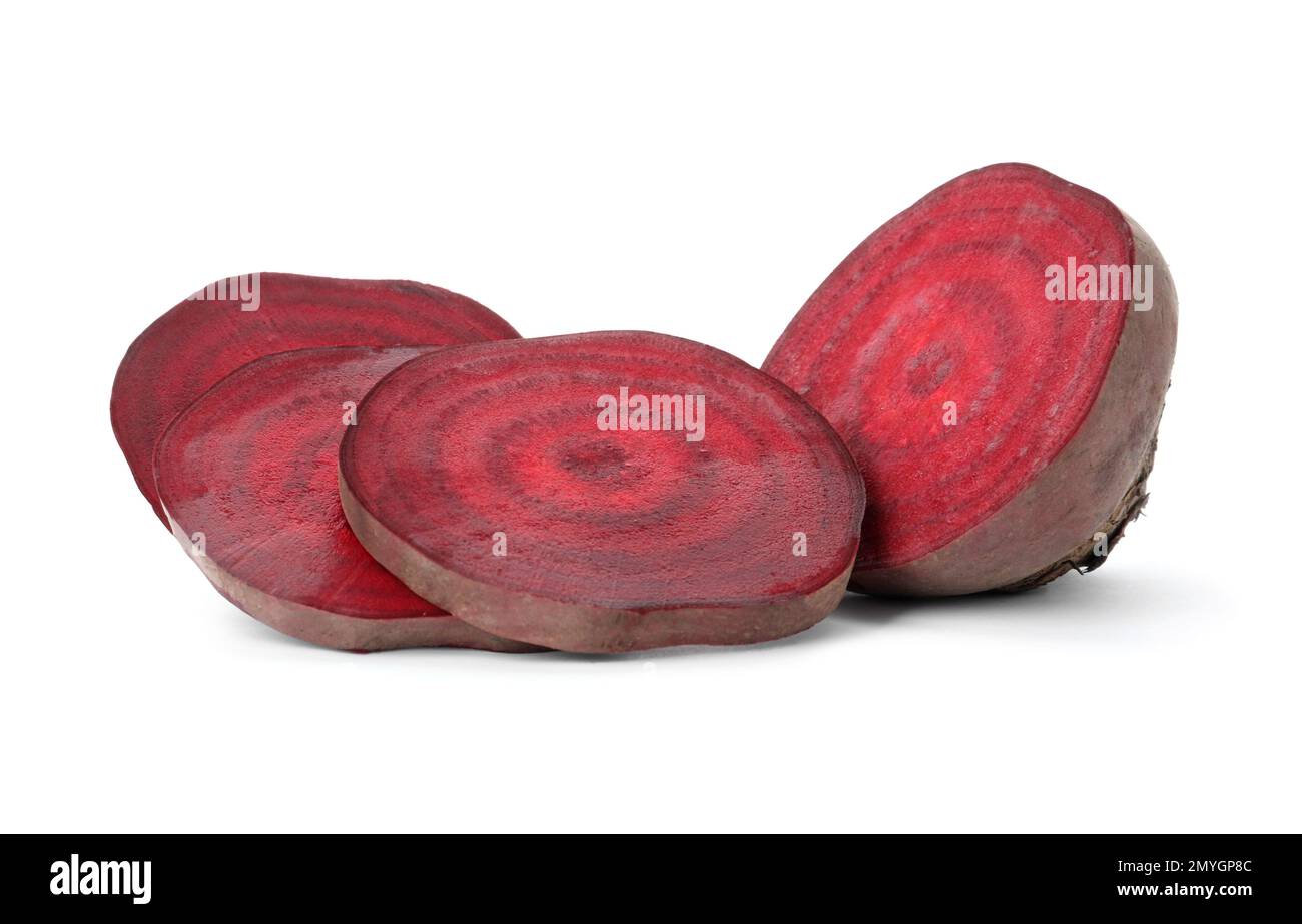 Cut fresh red beet on white background Stock Photo - Alamy