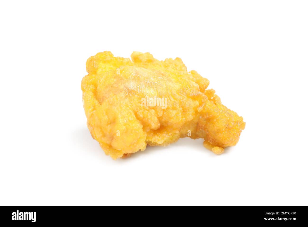 Tasty deep fried chicken piece isolated on white Stock Photo - Alamy