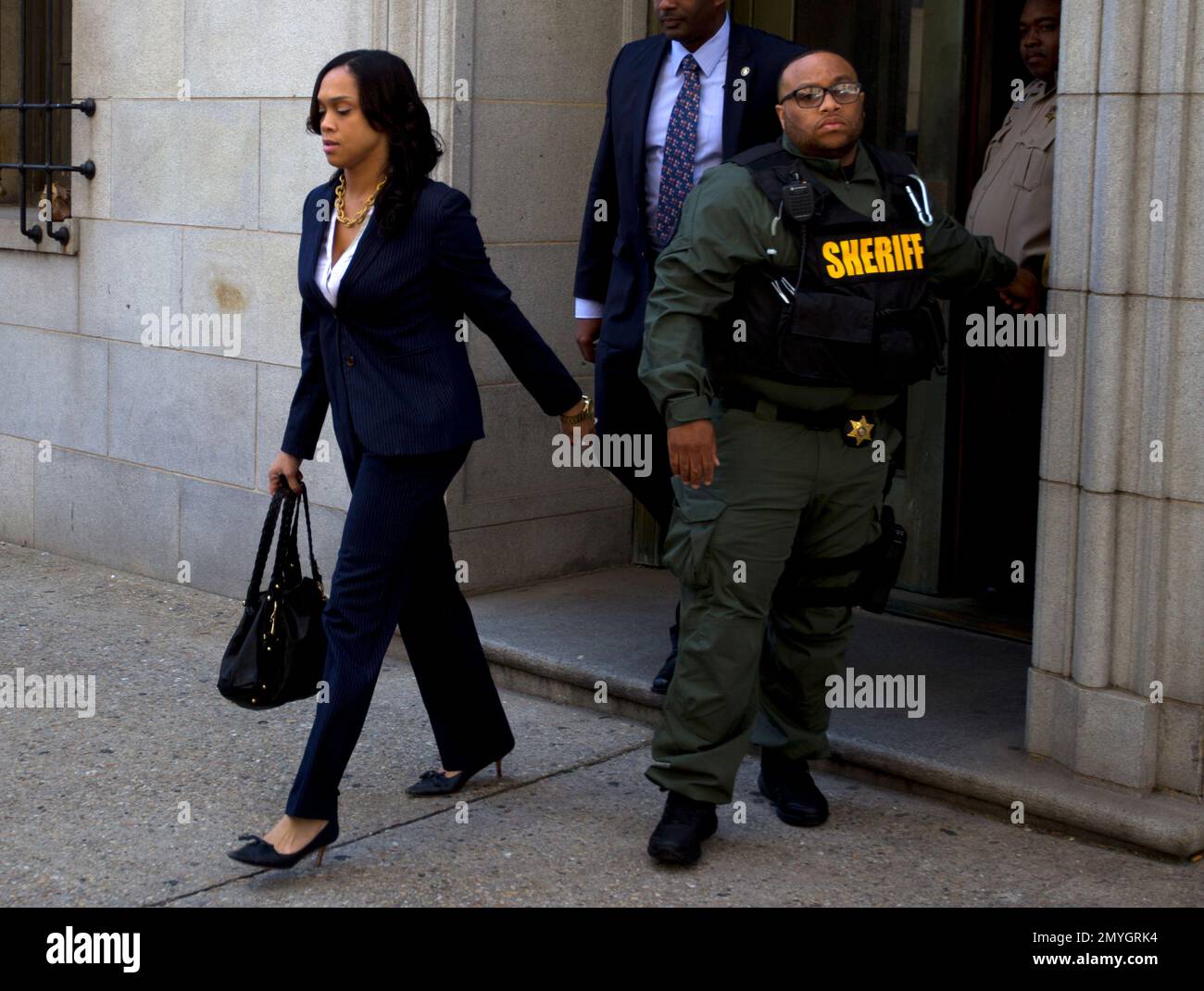 Baltimore State's Attorney Marilyn Mosby, leaves the courthouse in ...