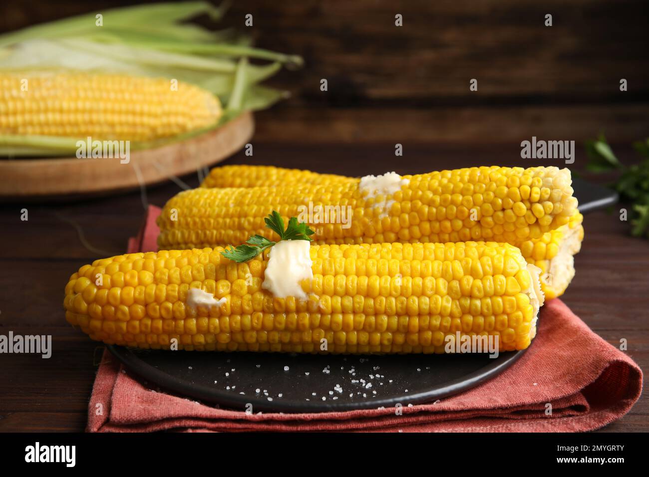 Fresh corn cobs butter hi-res stock photography and images - Alamy