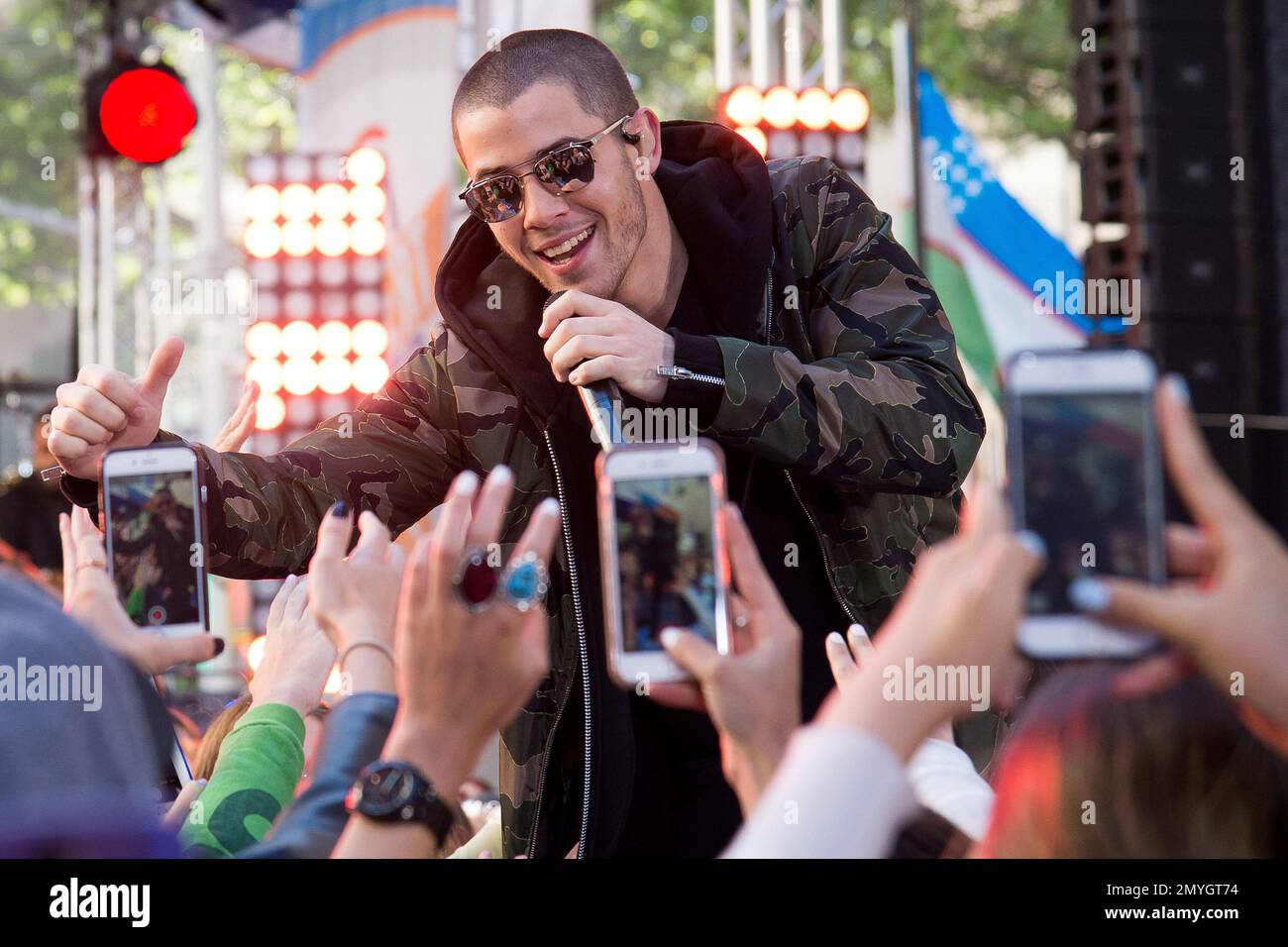 Nick Jonas performs on NBC's "Today" show at Rockefeller Plaza on ...
