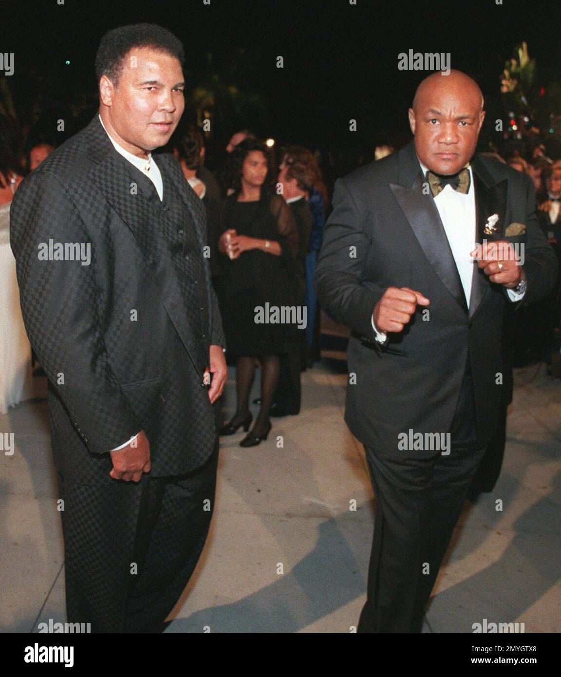 FILE - In this March 24, 1997, file photo, boxing greats Muhammad Ali ...