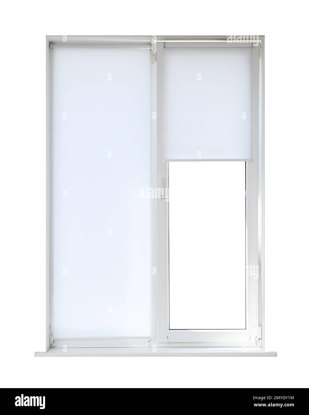 Modern open plastic window on white background Stock Photo - Alamy