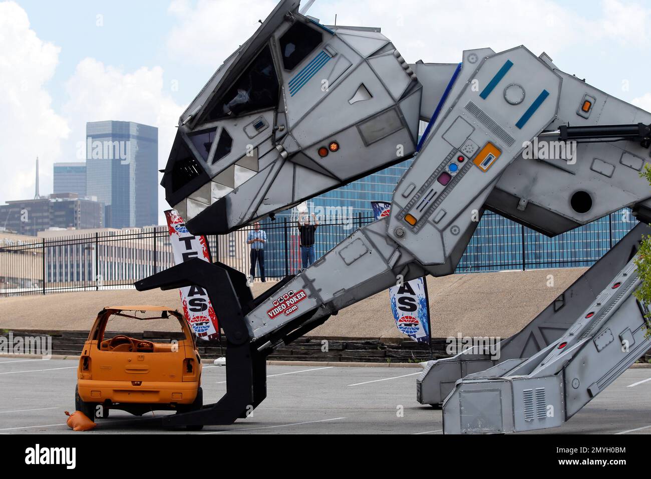 Robosaurus, a mechanical customized tractor trailer, is operated by ...