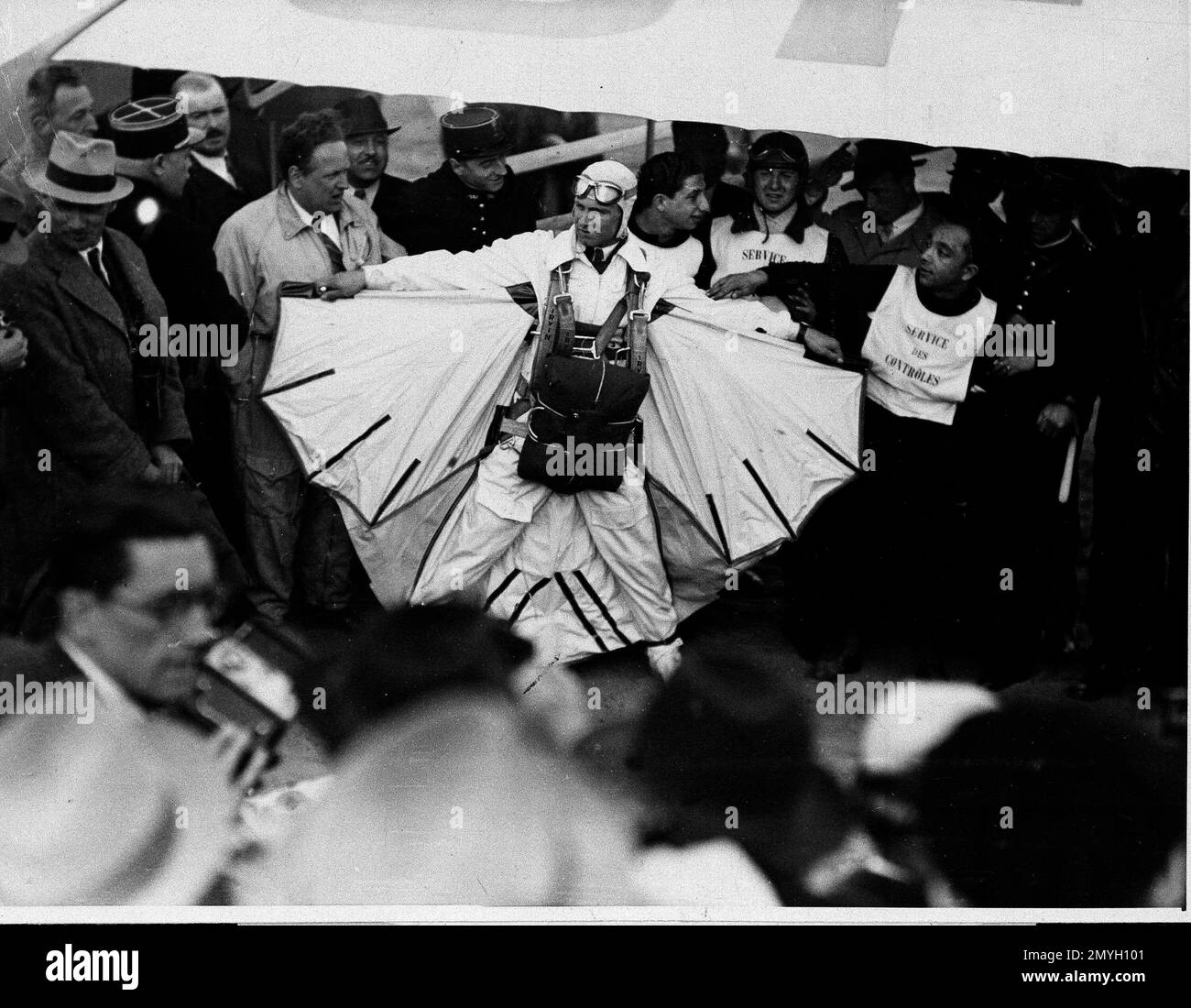 Clem Sohn is shown before entering the airplane for his exhibition ...