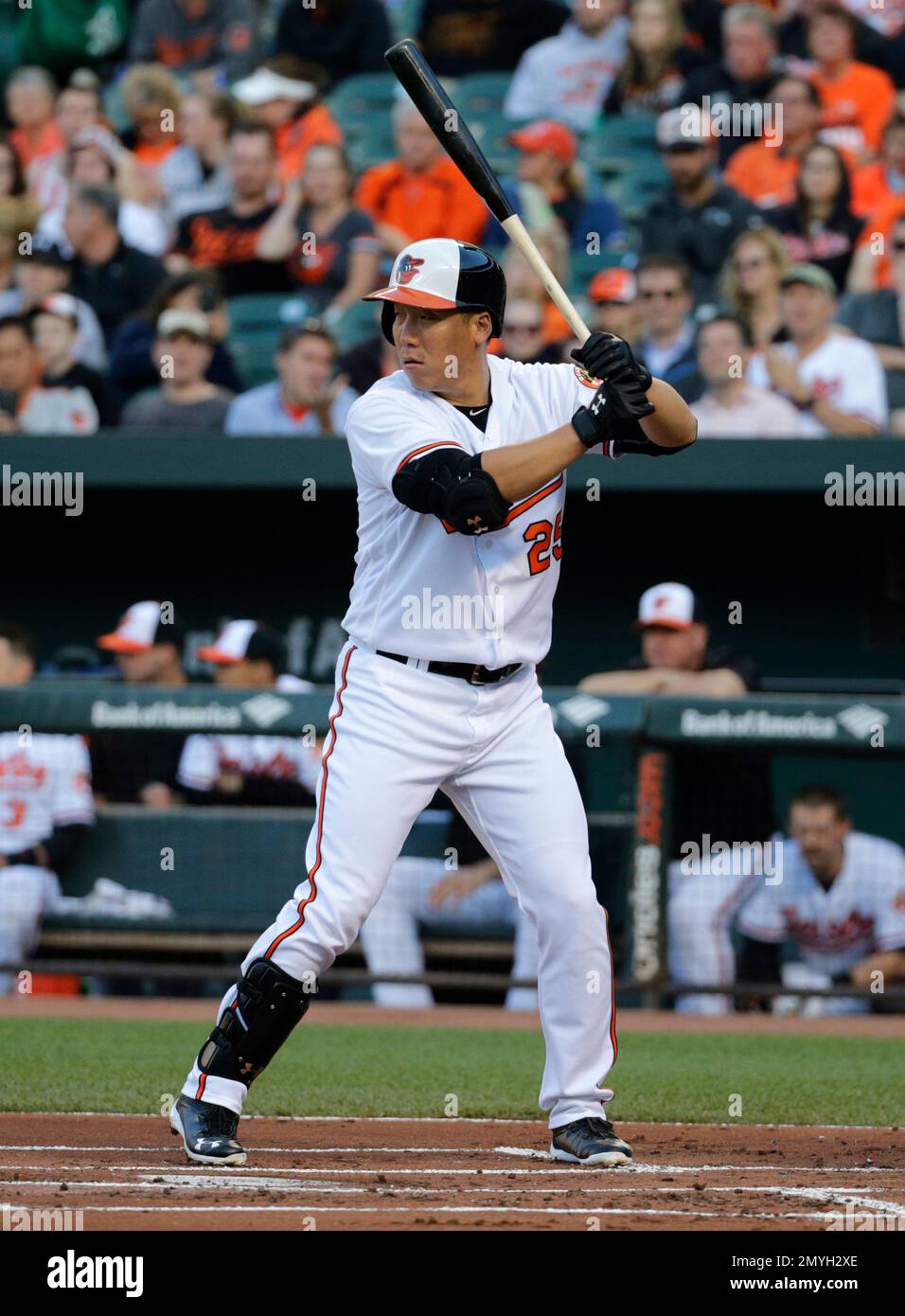 Baltimore Orioles' Hyun Soo Kim, of South Korea, stands in the batter's ...
