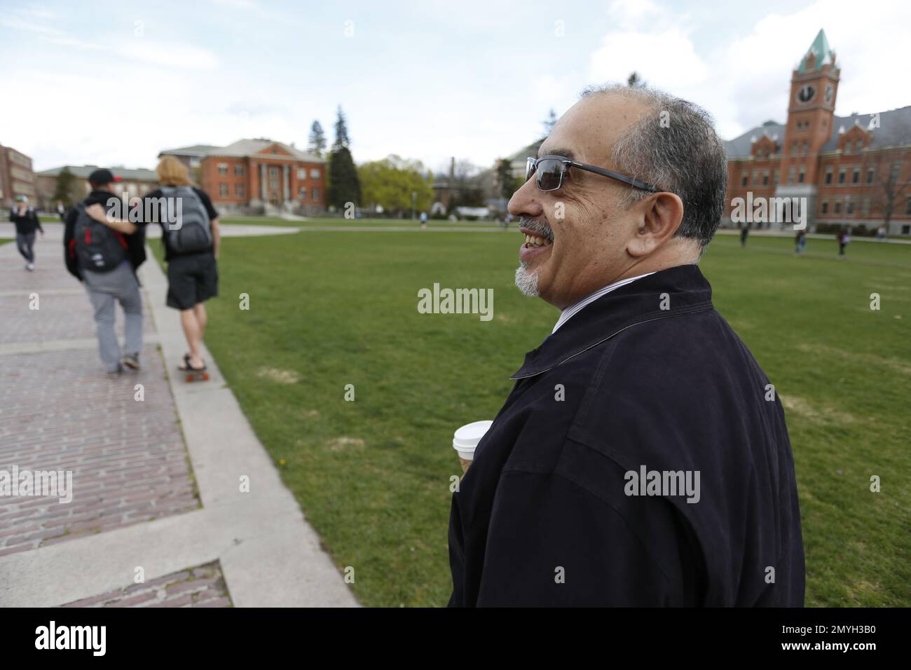In this April 13, 2016 photo, Samir Bitar, Arabic studies professor at ...