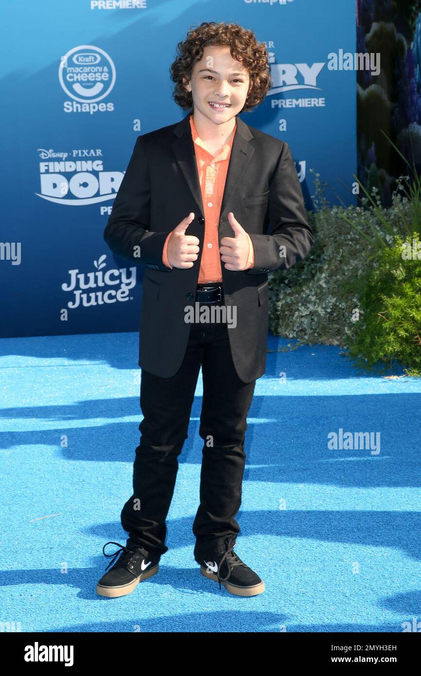 Hayden Rolence arrives at the Premiere of "Finding Dory" at the El ...
