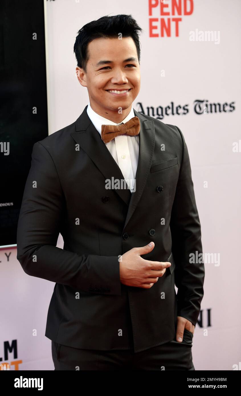 Shannon Kook, a cast member in "The Conjuring 2," poses at the premiere ...