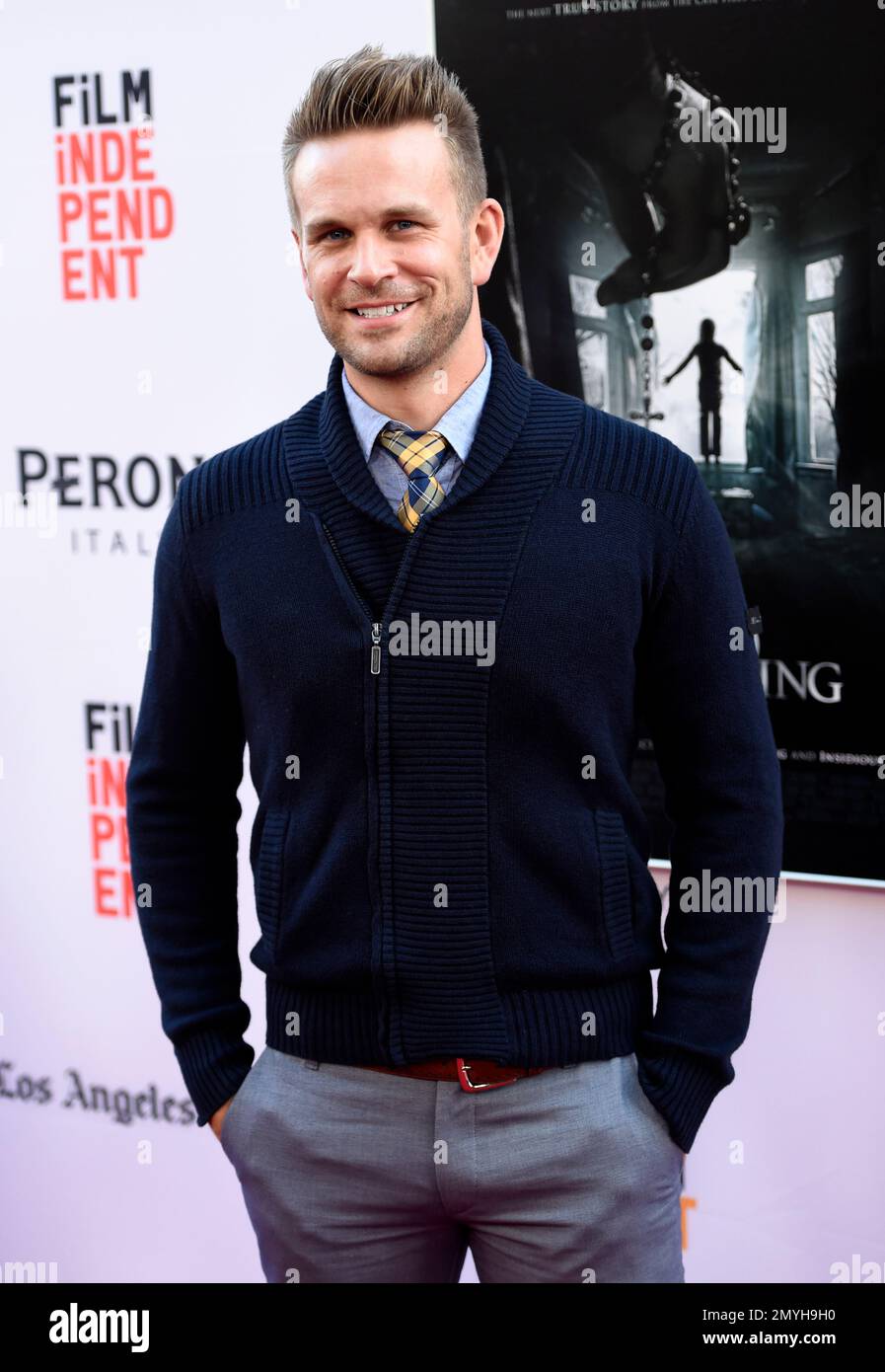 John Brotherton, a cast member in "The Conjuring 2," poses at the ...