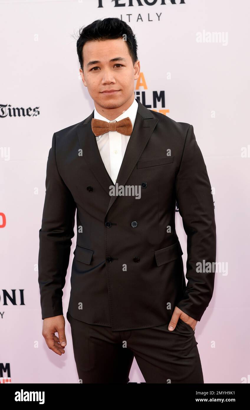 Shannon Kook, a cast member in "The Conjuring 2," poses at the premiere ...