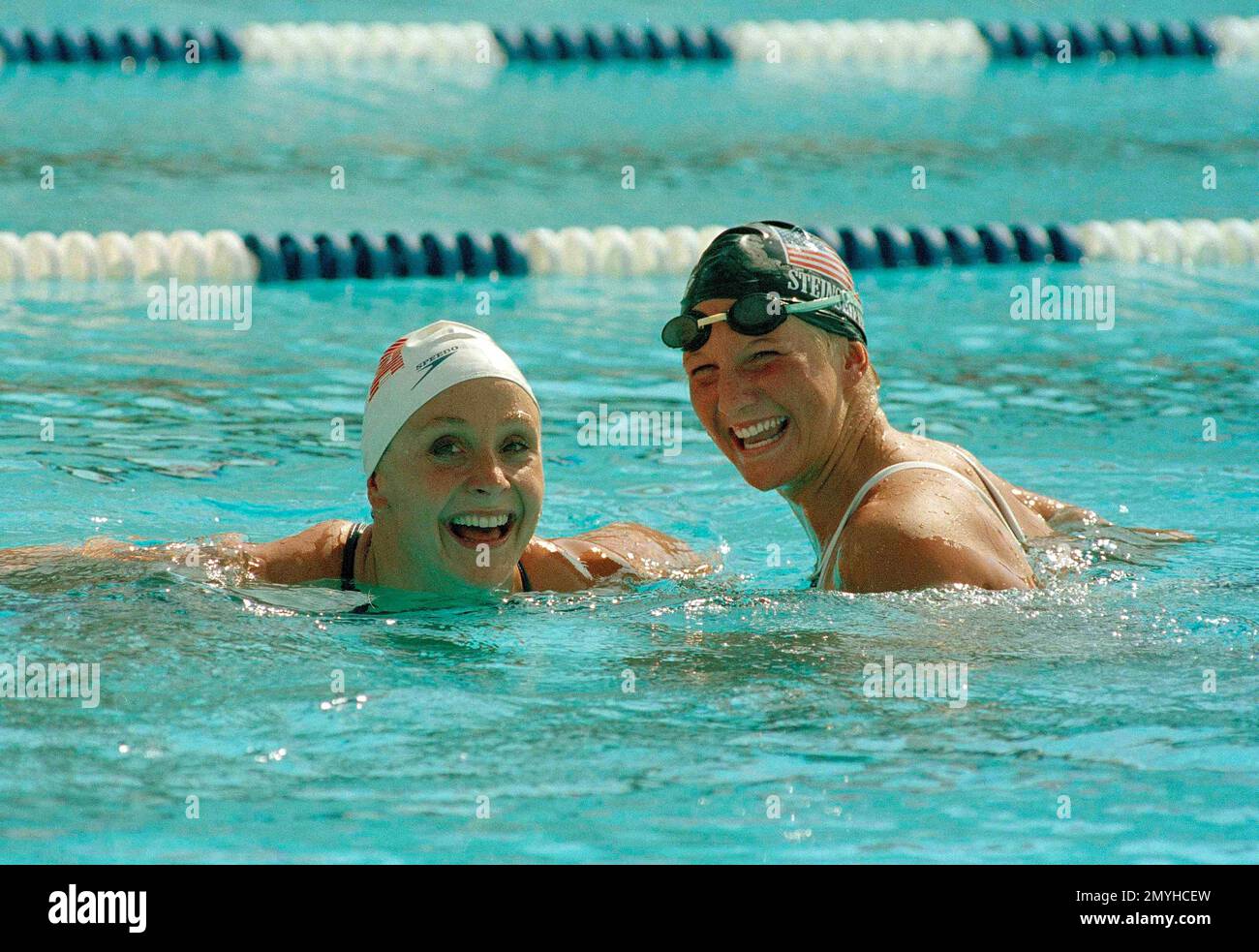 Nancy Hogshead, left, of Gainesville, Fla., and Carrie Steinseifer of ...