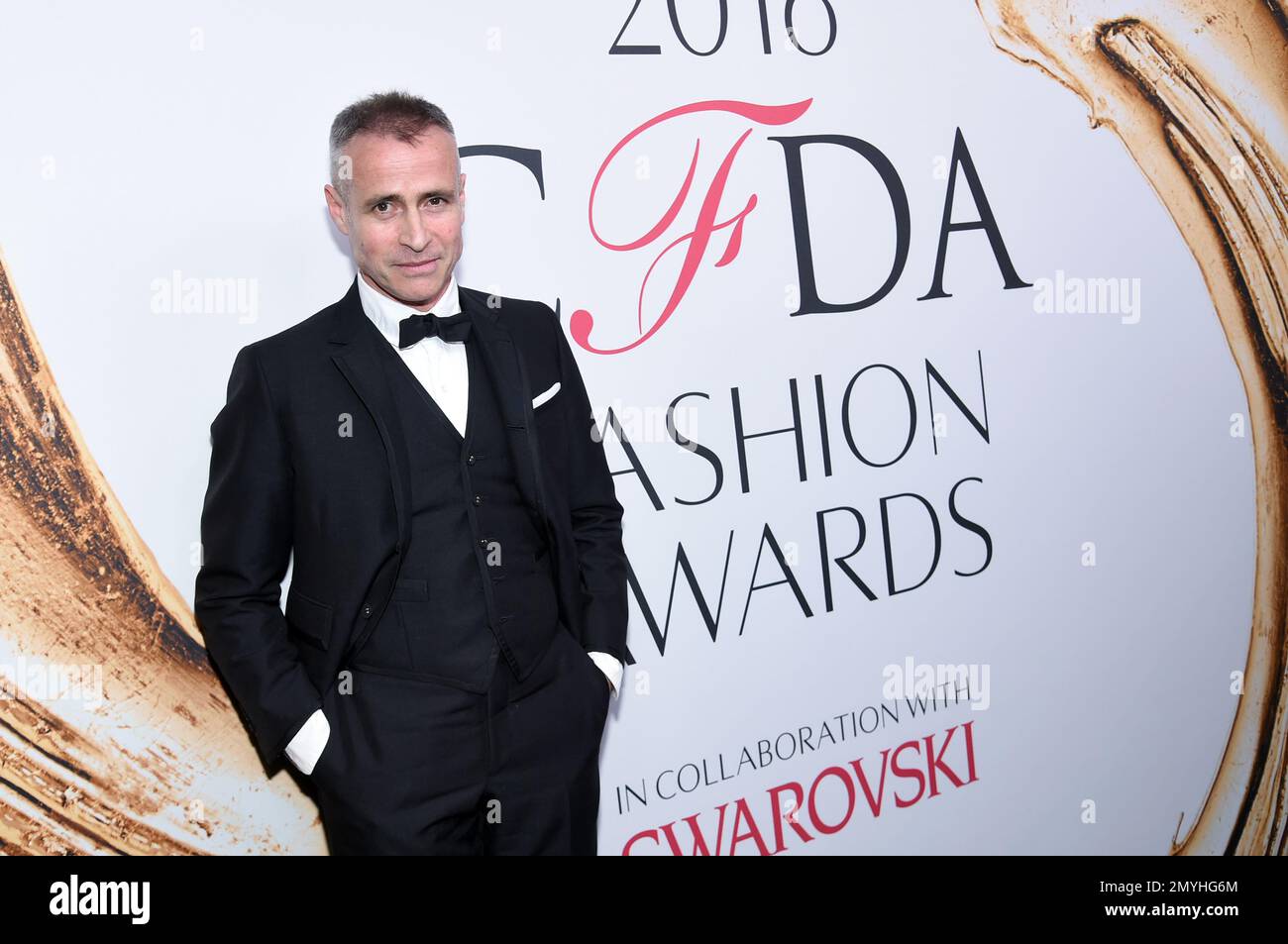 Menswear Designer of the Year winner ,Thom Browne, poses at the CFDA ...