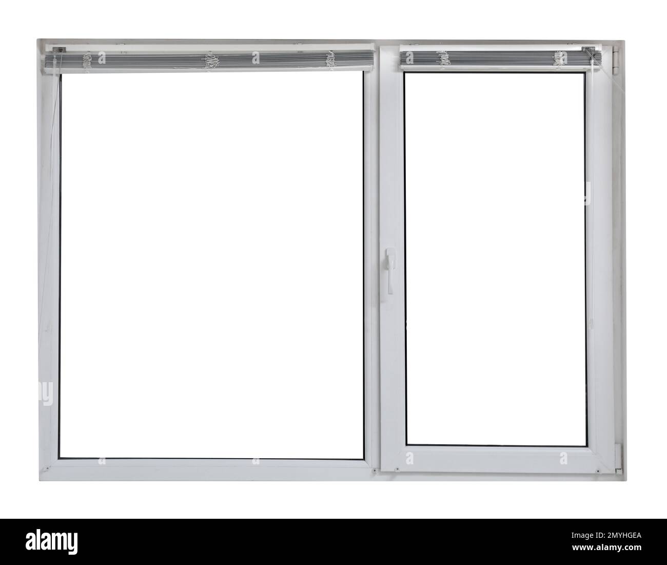 Modern closed plastic window on white background Stock Photo - Alamy