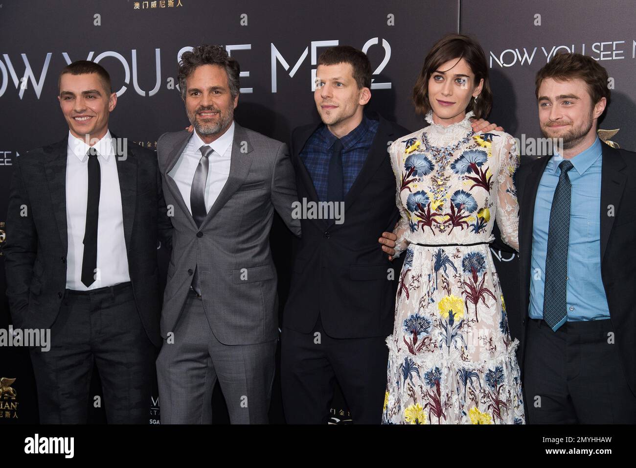 Dave Franco, from left, Mark Ruffalo, Jesse Eisenberg, Lizzy Caplan and ...