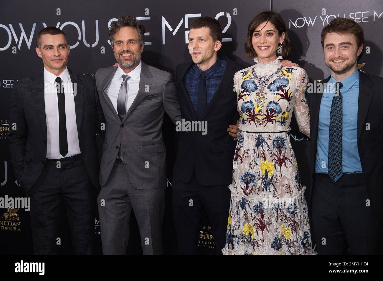 Dave Franco, from left, Mark Ruffalo, Jesse Eisenberg, Lizzy Caplan and ...