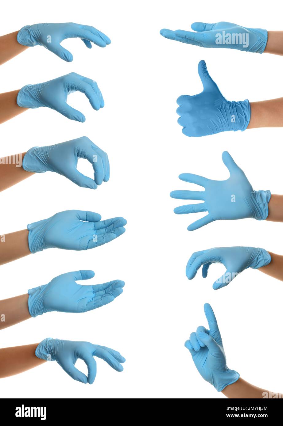 Protect your hands - wear rubber gloves. Photos in collage on white ...
