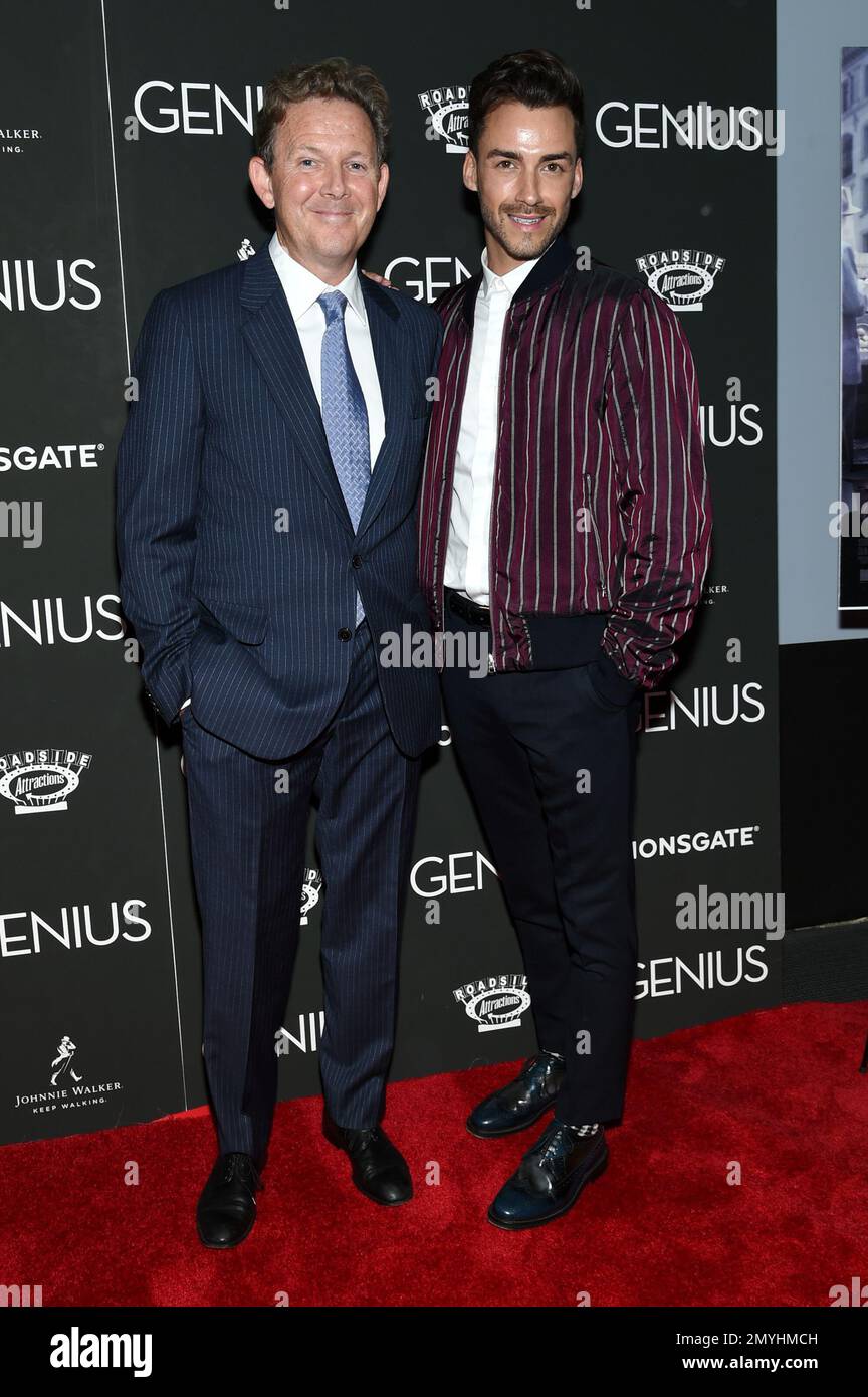 Screenwriter John Logan, left, and Toby Tonge attend the premiere of ...