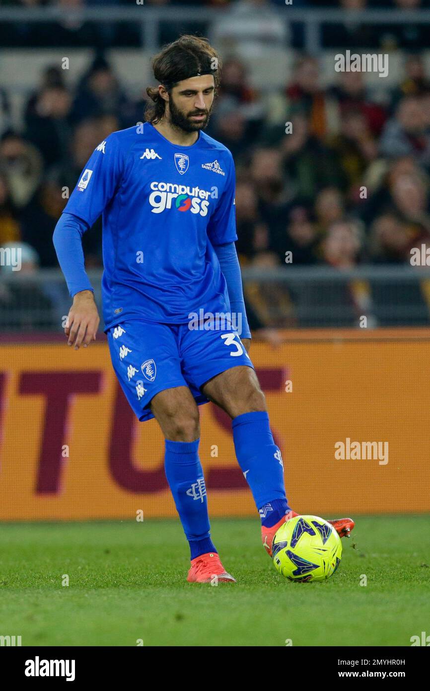 Empoli's Italian defender Sebastiano Luperto controls the ball during ...