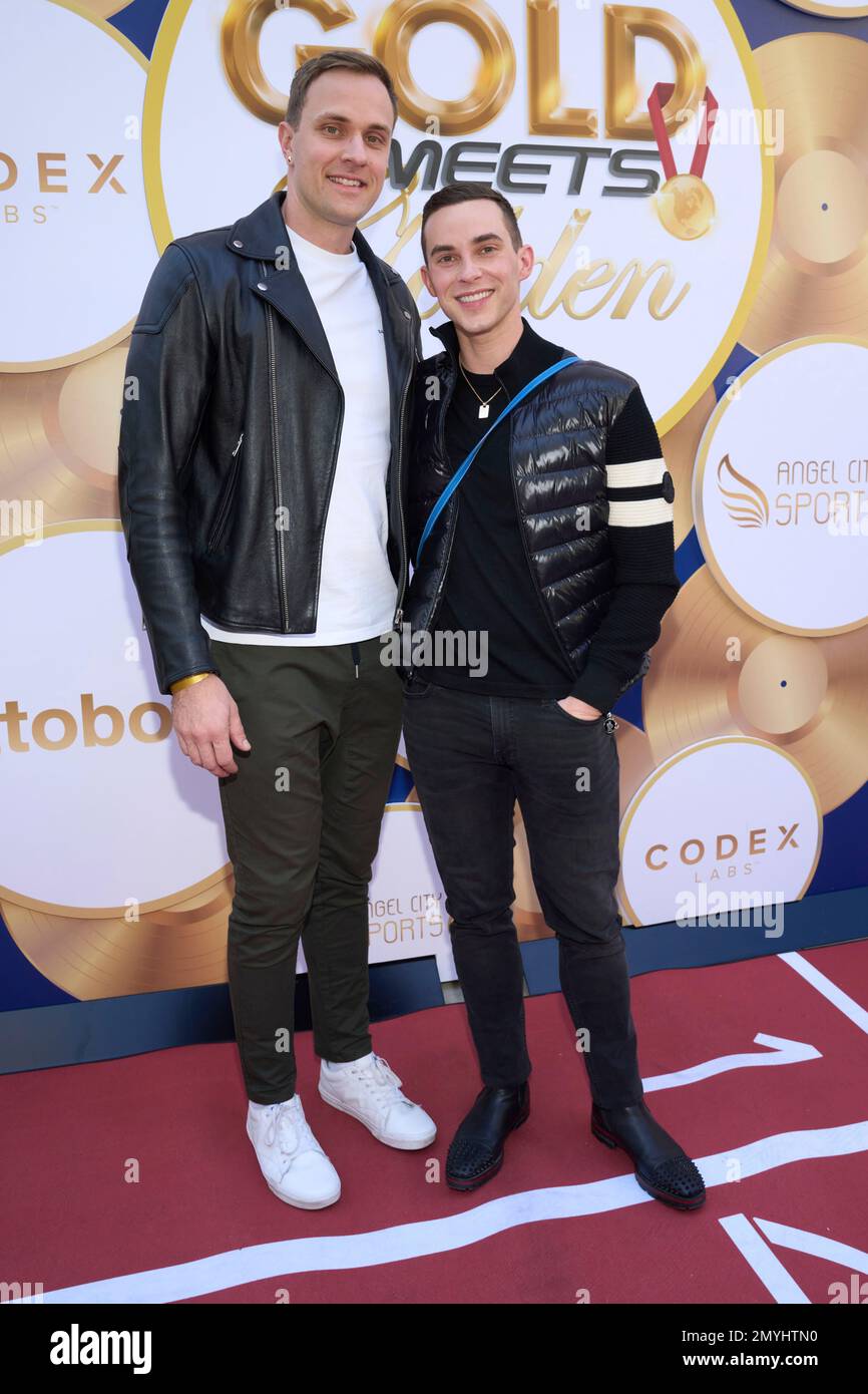 Jussi-Pekka Kajaala, left, and Adam Rippon arrive at the 10th annual ...