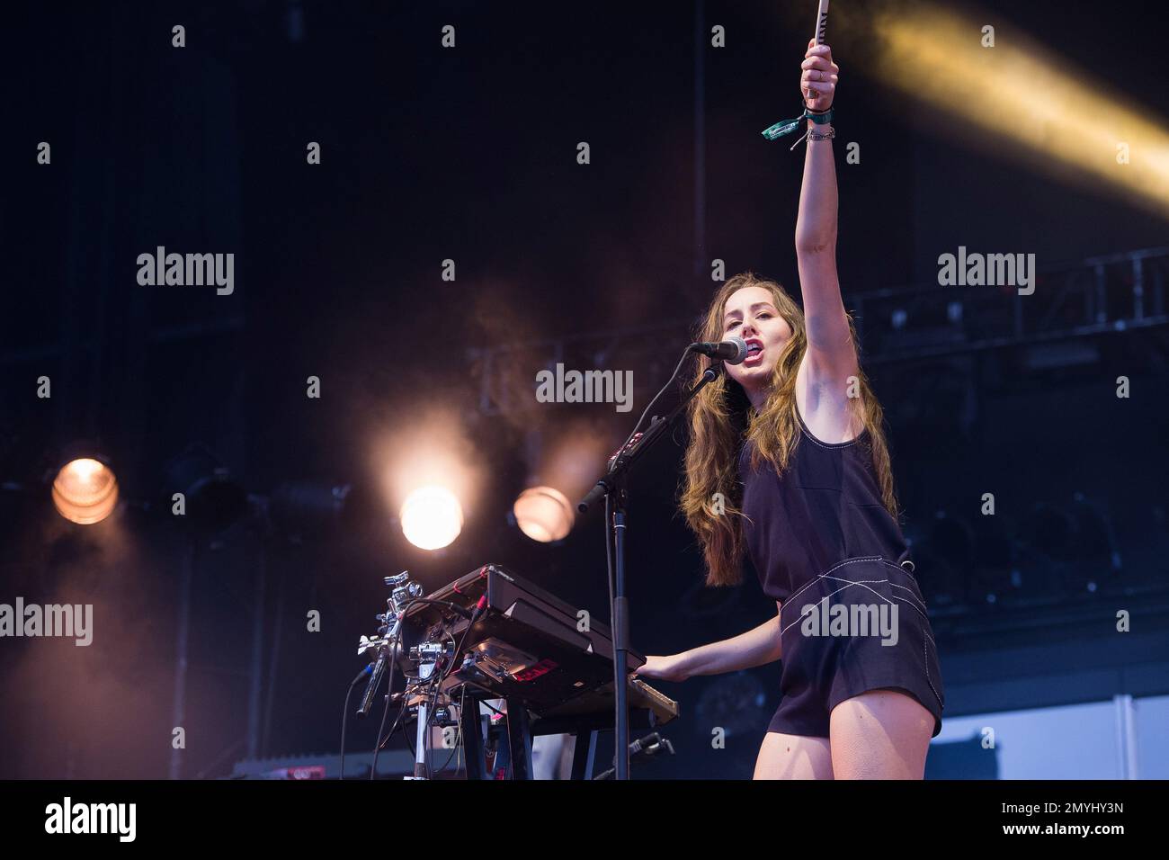 Alana Haim from the band Haim performs on day two of the Governors Ball ...