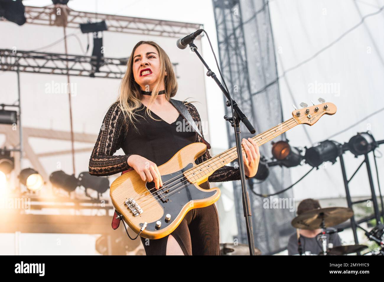 Este Haim of HAIM performs at Bunbury Music Festival at Sawyer Point ...