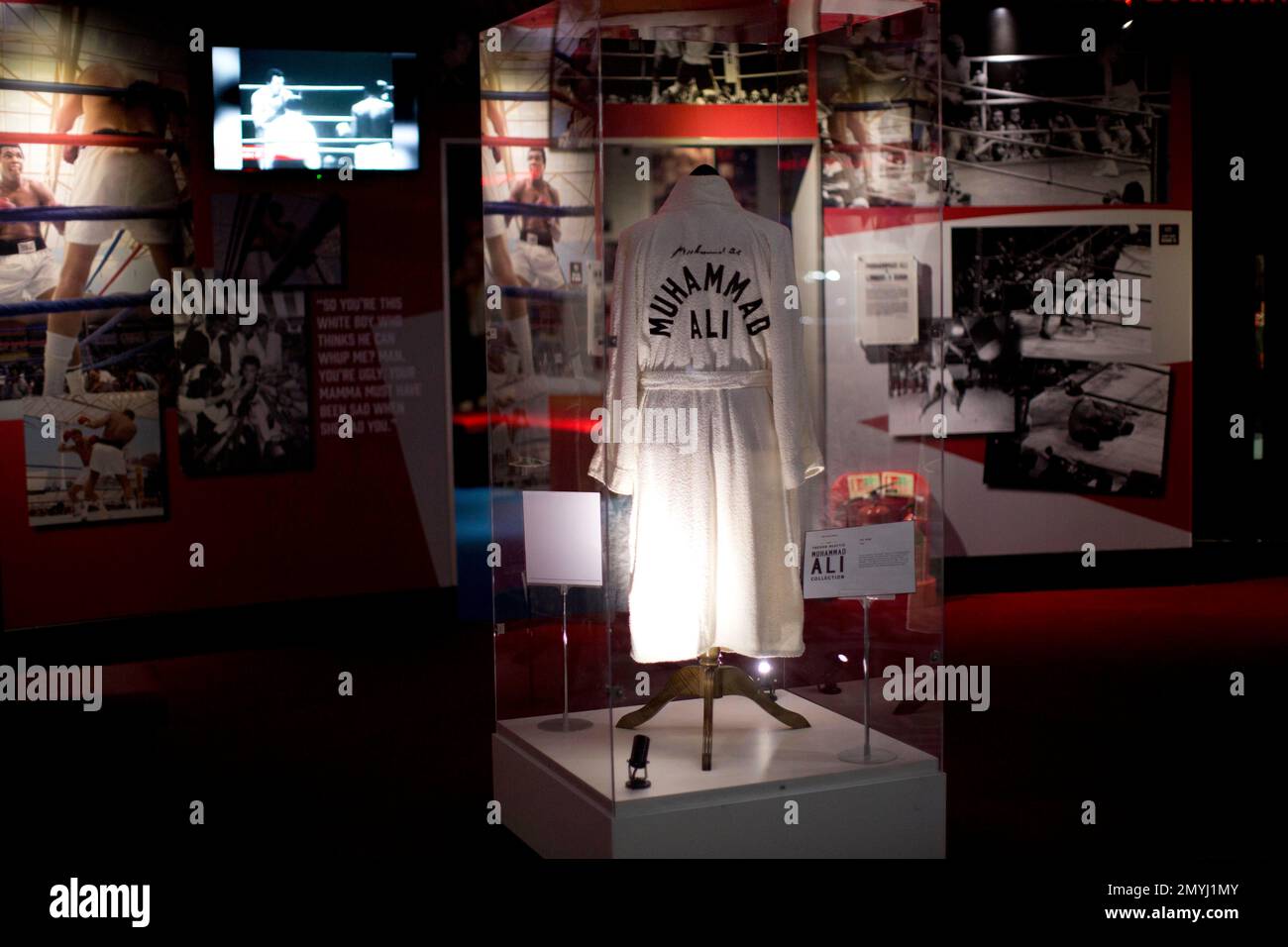 A Muhammad Ali robe is displayed at the "I Am The Greatest, Muhammad ...