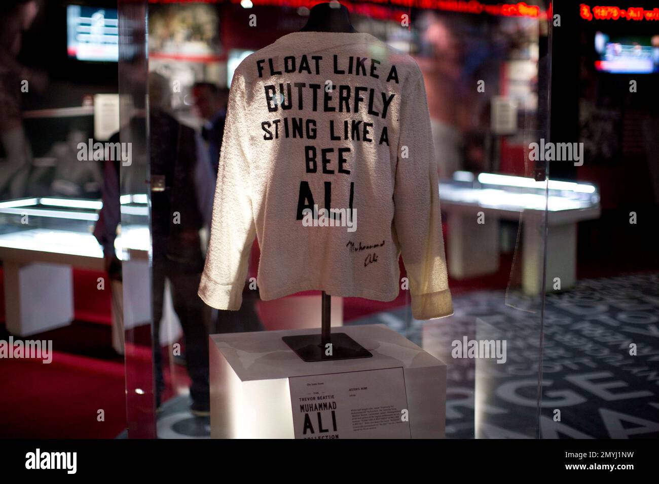 A Muhammad Ali robe is displayed at the "I Am The Greatest, Muhammad ...