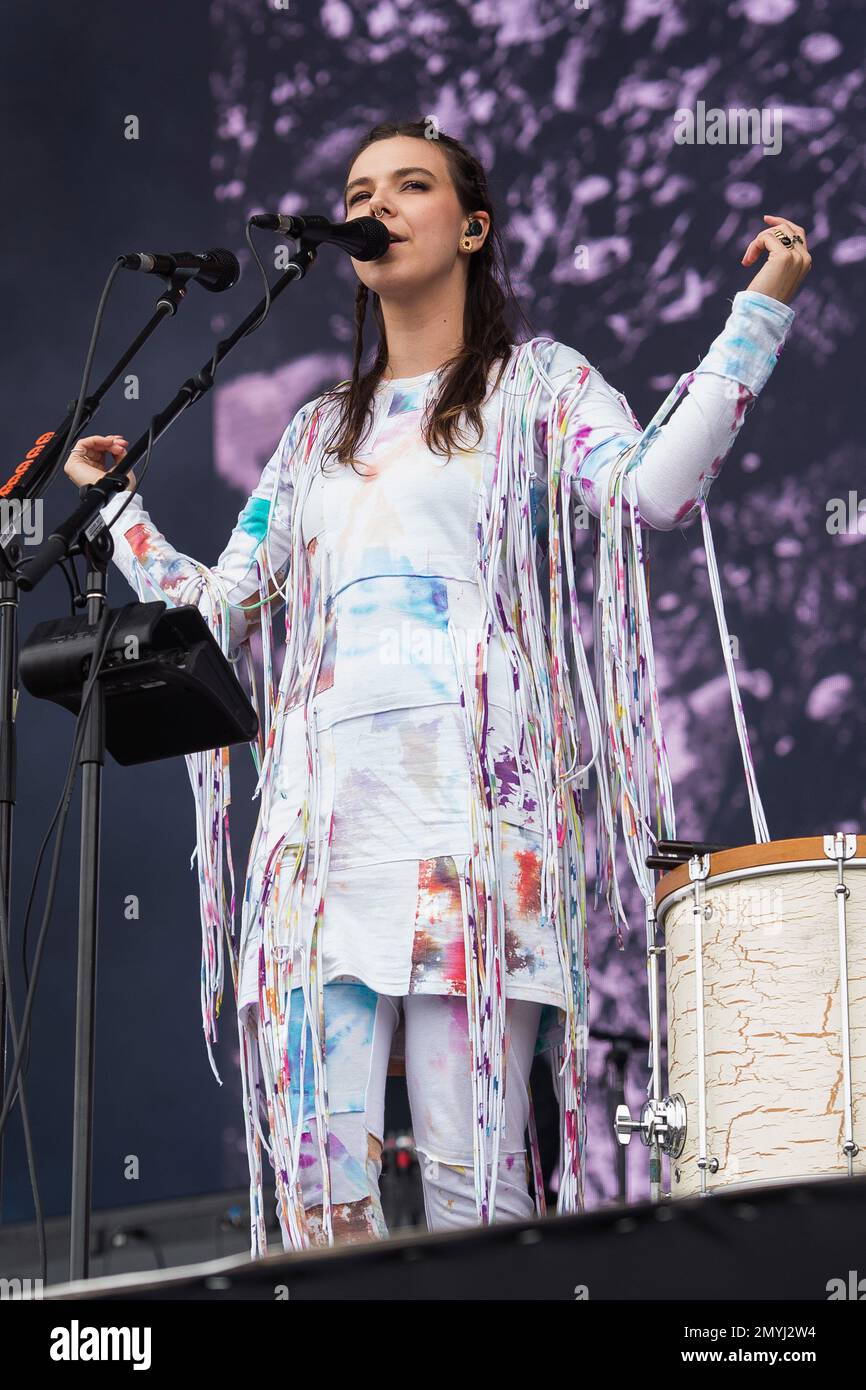 Nanna Bryndís Hilmarsdottir from the band Of Monsters and Men performs ...