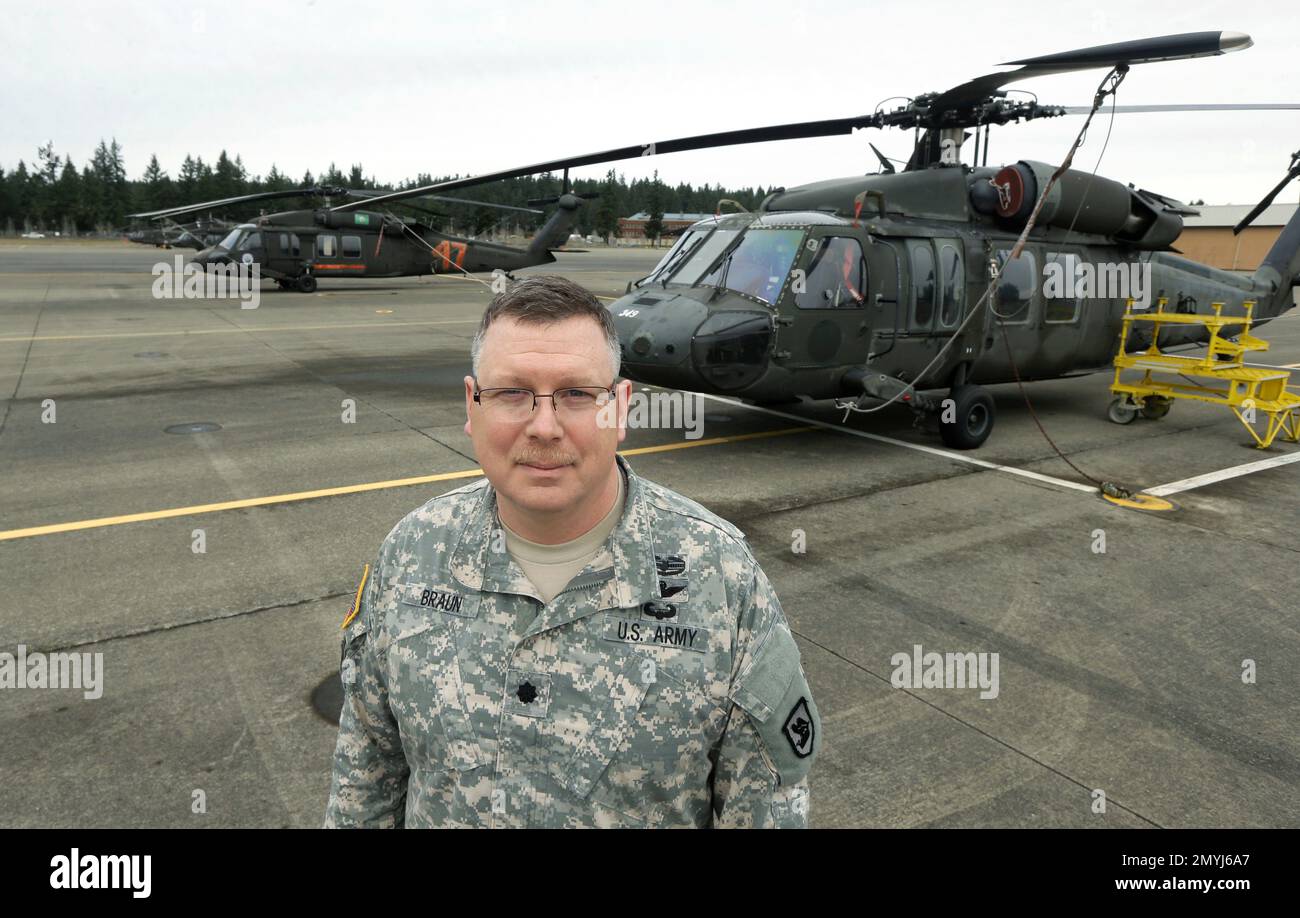 FILE - In this Jan. 20, 2016 file photo, Lt. Col. Clayton Braun, of the ...