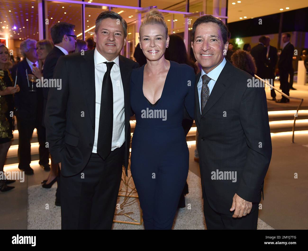 EXCLUSIVE - Ted Sarandos, CCO of Netflix, from left, Chelsea Handler ...