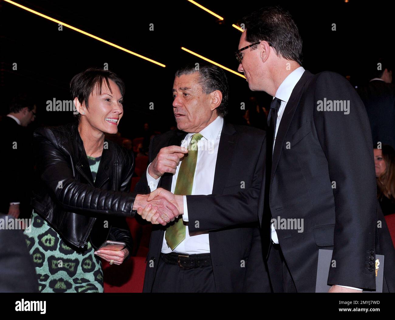 EXCLUSIVE - Cheryl Saban, from left, Haim Saban, and Peter Rice at the ...