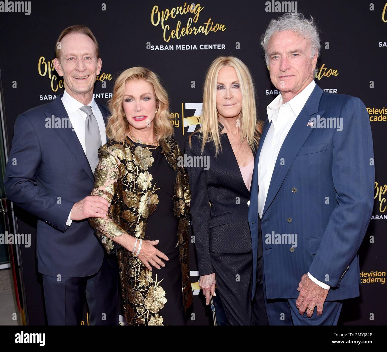 Ted Shackelford, from left, Donna Mills, Joan Van Ark, and Kevin Dobson ...
