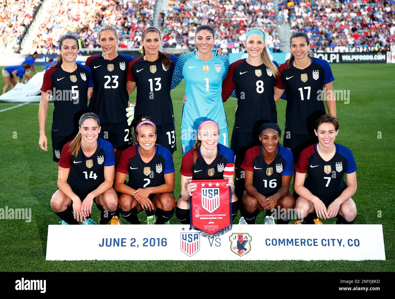 The U.S. team poses for a team photo before their international ...