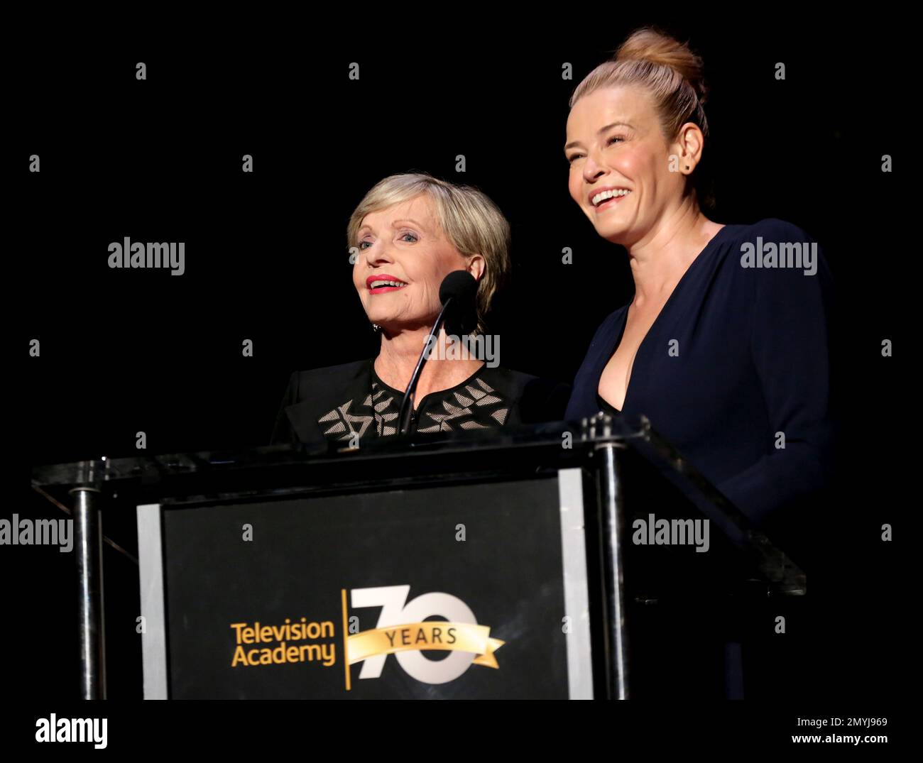 EXCLUSIVE -Florence Henderson, left, and Chelsea Handler speak at the ...