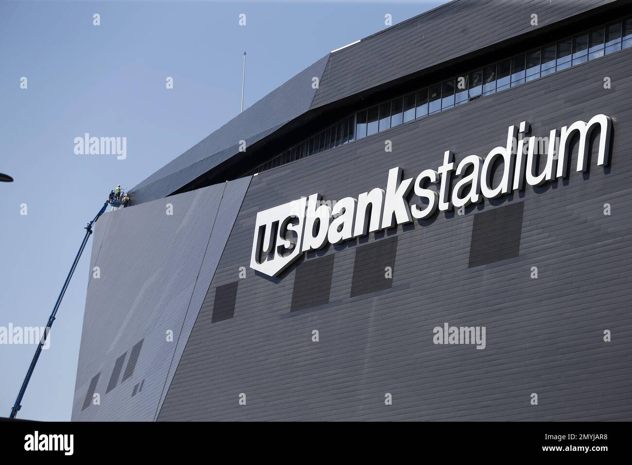 Finishing touches are made on U.S. Bank Stadium, the new home of the ...
