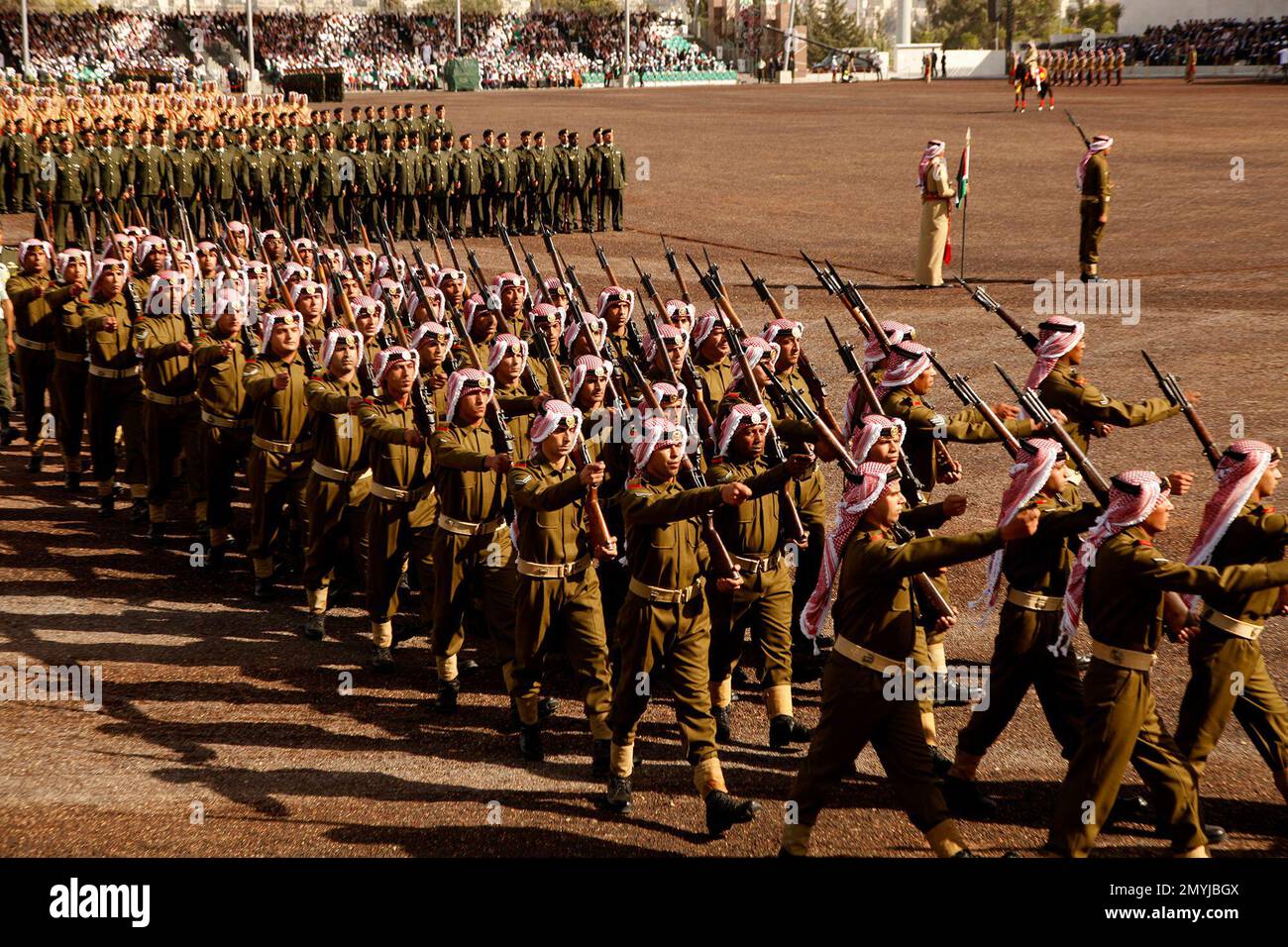 Jordanian military units parade in celebration of the 100-year ...