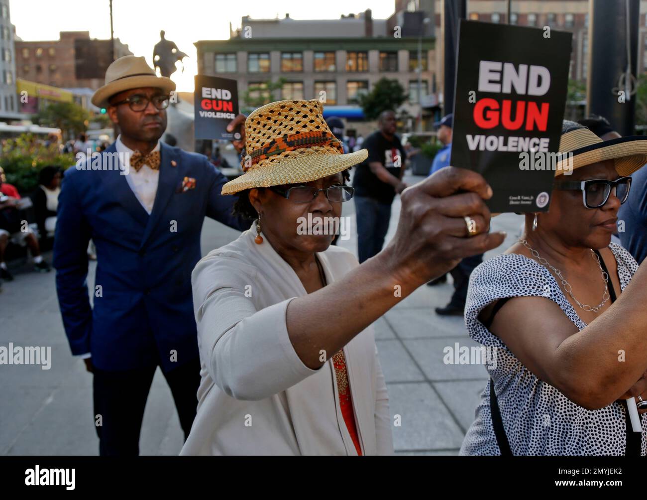 Denise Tucker, right, Imani Parker, center, and Michael Abraham Jr ...