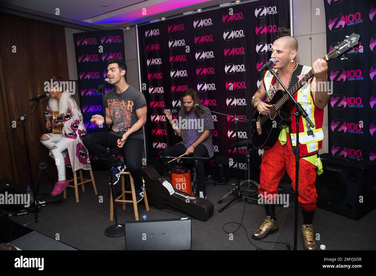 DNCE band members, from left, JinJoo Lee, Joe Jonas, Jack Lawless and ...