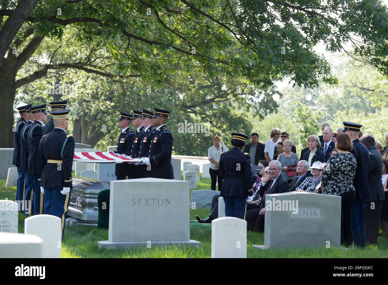 The American Flag that draped the casket of Stephanie Rader is folded ...