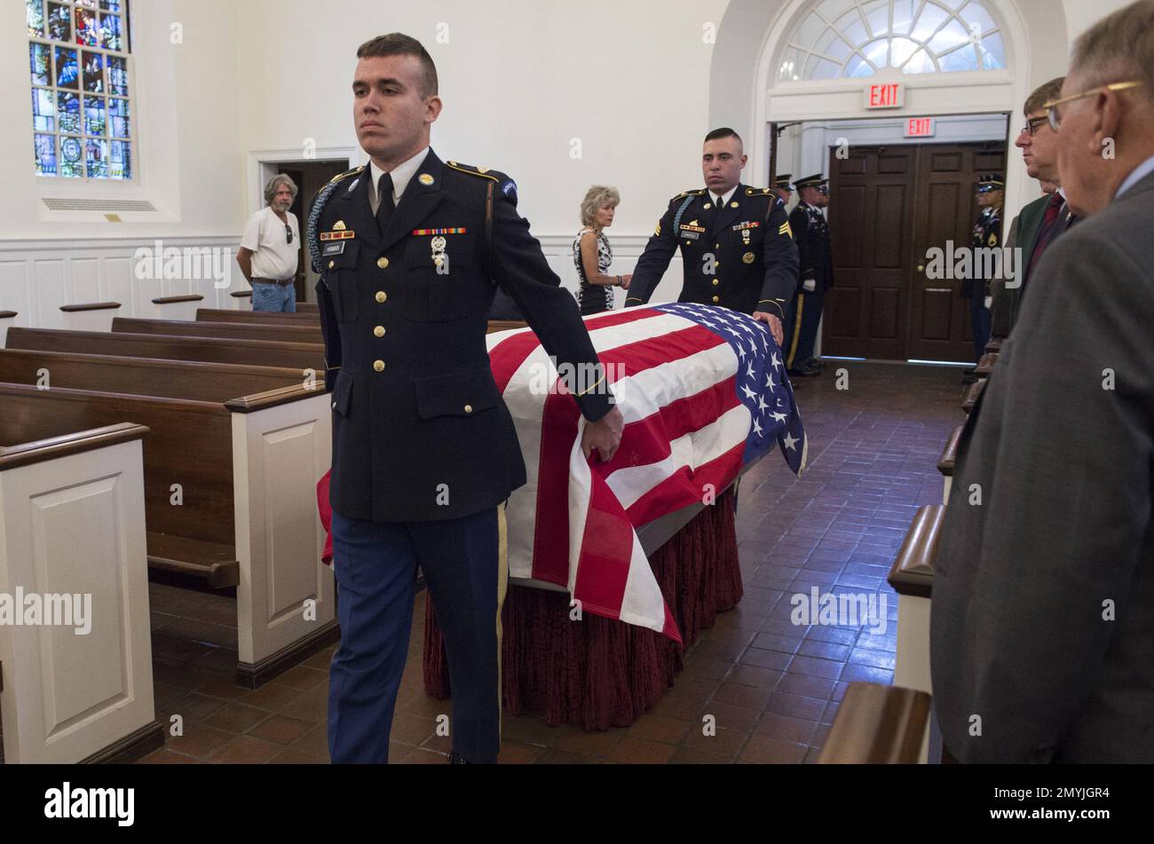 The casket carrying Stephanie Rader, who served in the Women's Army ...