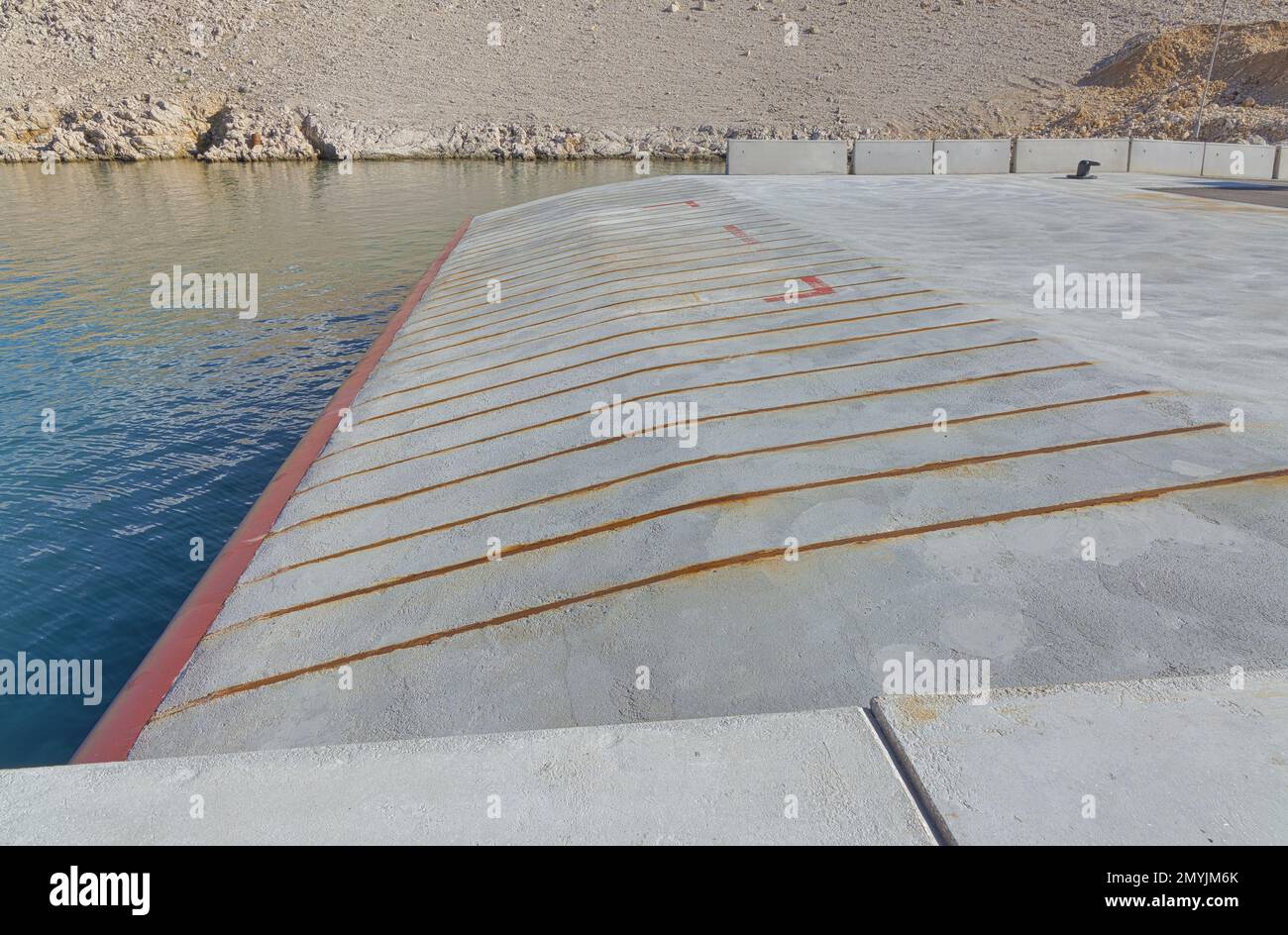 Equipment and parts of a ferry port Stock Photo - Alamy