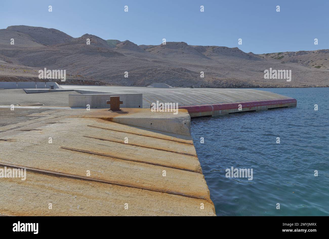Equipment and parts of a ferry port Stock Photo - Alamy