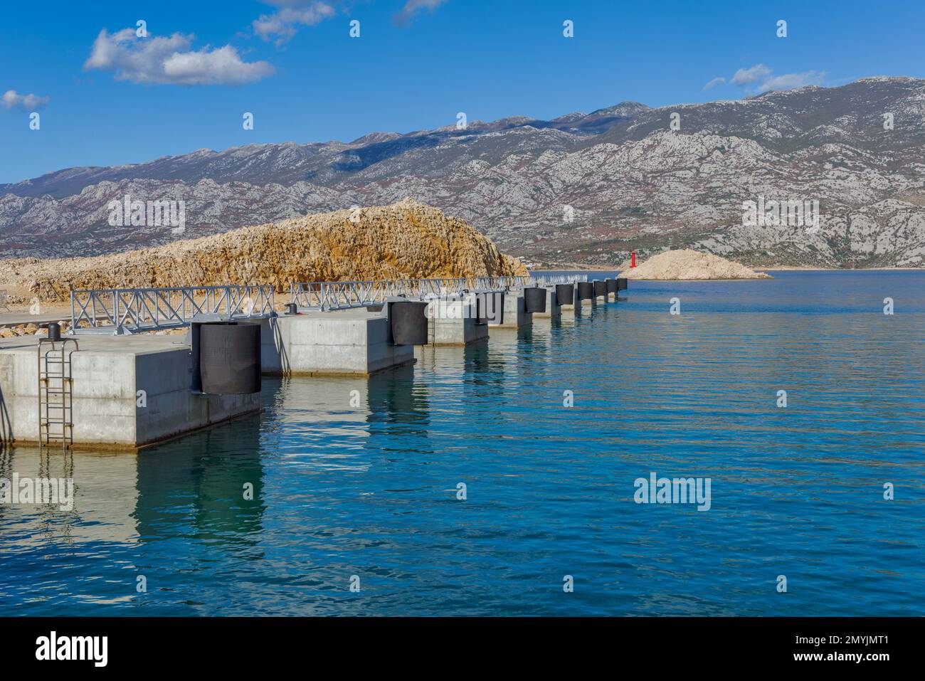 Equipment and parts of a ferry port Stock Photo - Alamy
