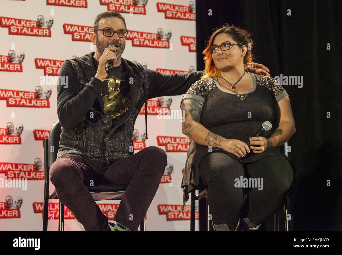 Keith Allan and Corrine Foster appear at the Walker Stalker convention ...