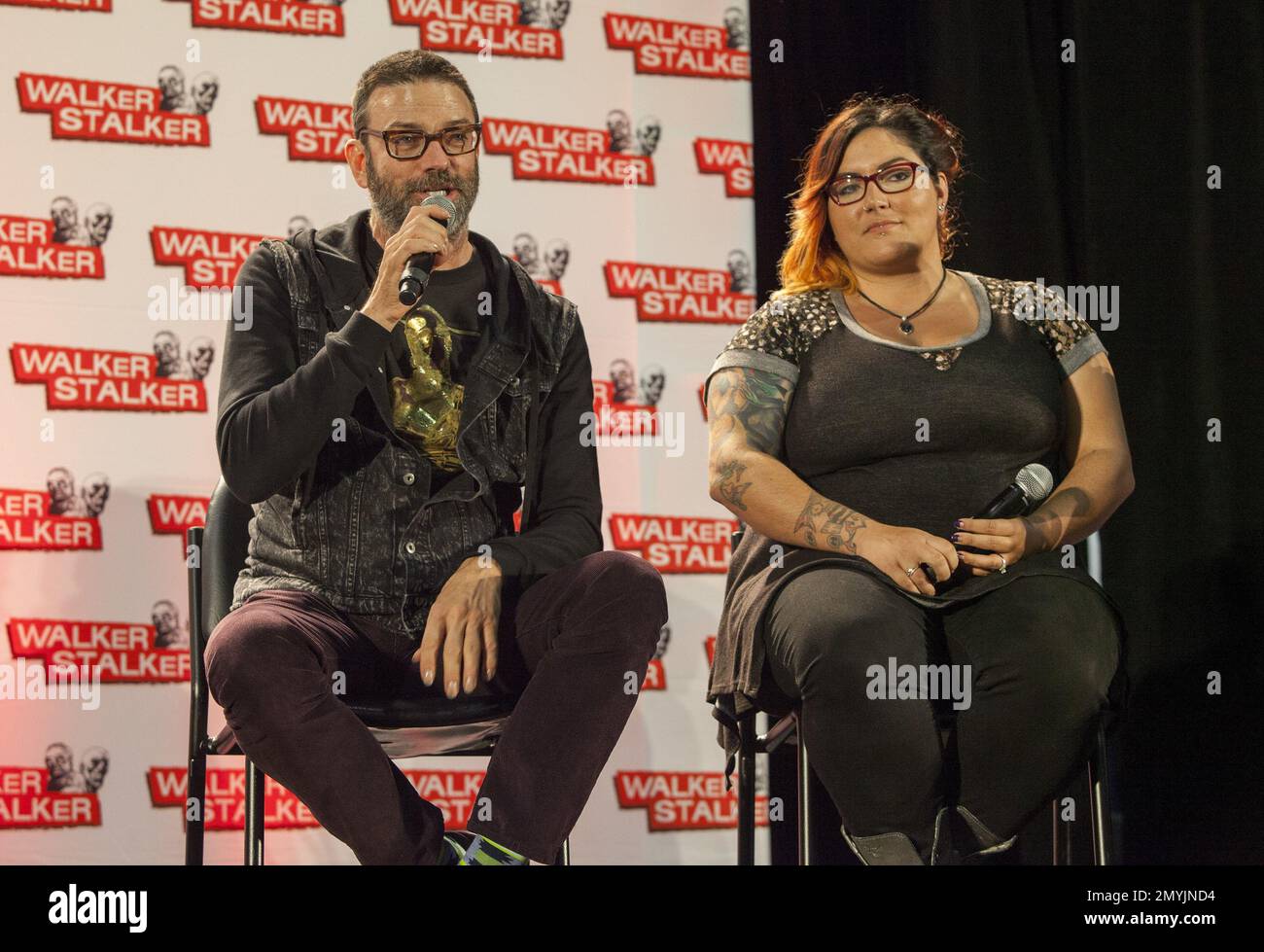 Keith Allan and Corrine Foster appear at the Walker Stalker convention ...